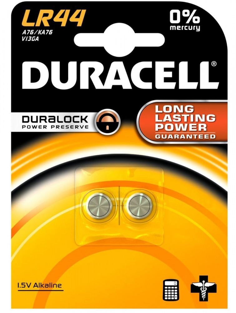 LR44 - Energizer pack of 2 Alkaline Button Cell
