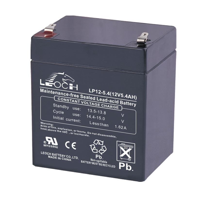 Leoch 12v 5.4Ah Rechargeable sealed lead acid battery