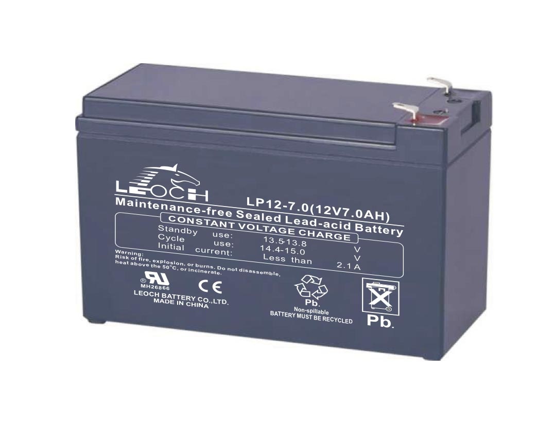 LP12-7 Leoch 12v 7Ah Rechargeable Sealed Lead Acid Battery