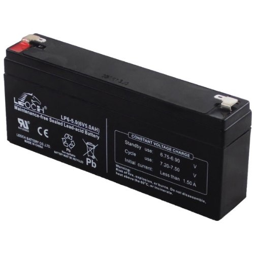 Leoch 6v 5Ah sealed lead acid rechargeable battery