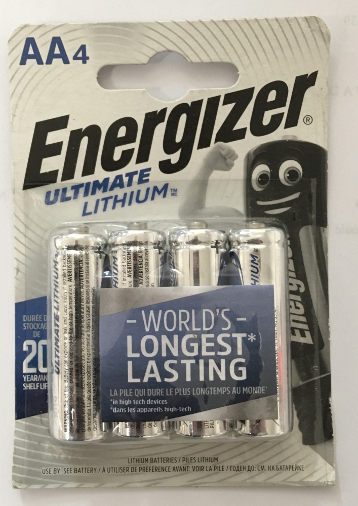 Energizer L91 Lithium AA Battery - pack of 4