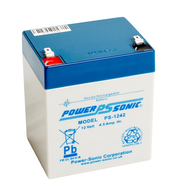 Box Of 2 PS1242 Power-Sonic 12v 4.5Ah SLA Batteries from Battco, The ...